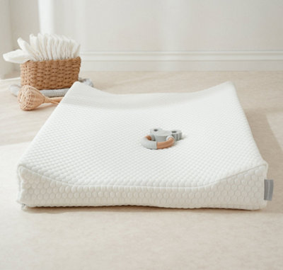 Luxury White Fabric Anti-Roll Changing Mat | DIY at B&Q