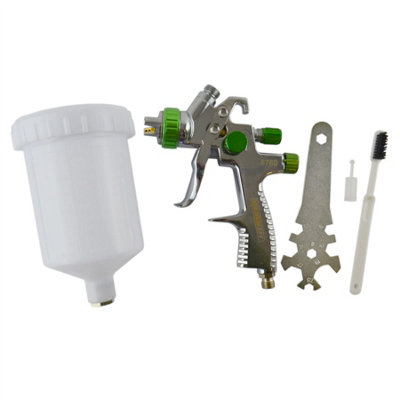 LVLP Gravity Feed Air Spray Paint Gun With 1.4mm Nozzle 600ml Cup Capacity