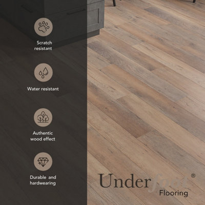 LVT Luxury Vinyl Tile Plank Flooring Waterproof Click Fit Wood Effect ...