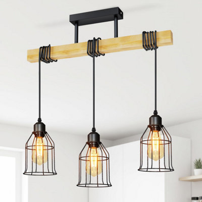 Lvwit Black Kitchen Lights Ceiling,Pendant Lighting,Vintage Hanging ...