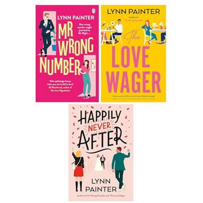 Lynn Painter Collection 3 Books Set (Mr Wrong Number, The Love Wager ...
