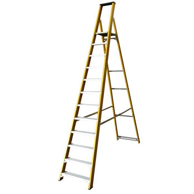 Lyte Trade Glass Fibre Platform Step Ladders 12 Treads
