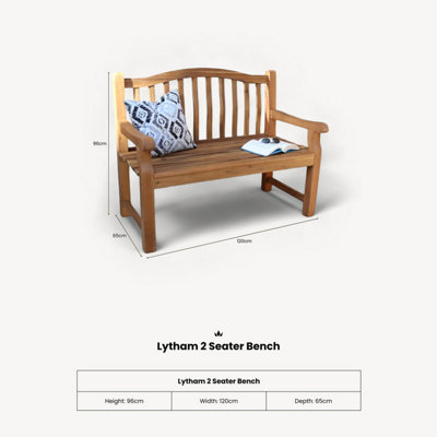 LYTHAM Two Seater Acacia Bench