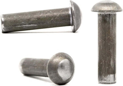 M10 (10mm x 20mm) - Pack of 50 - DIN 124 Solid Steel Round Head Rivets D03-04BCD