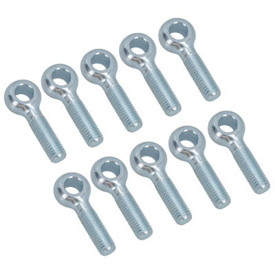M10 40mm Eye Bolt 10 Pack Zinc Plated Threaded Rings DIN444 Catenary Wire