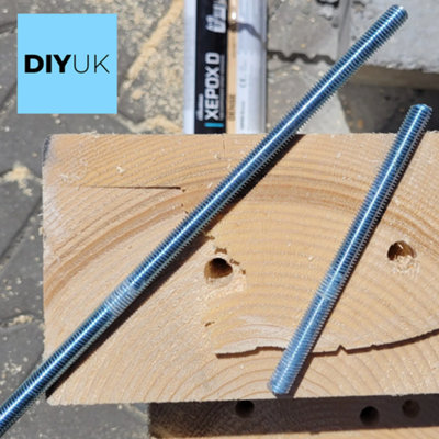 M10 (Pitch: 1.5) Fully Threaded Rod 1m (1000mm) Stud Bolts ( Pack of: 5 ...