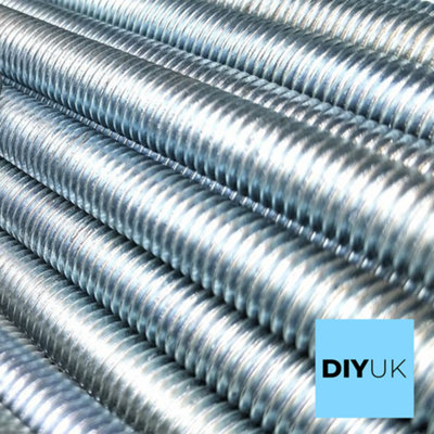 M10 (Pitch: 1.5) Fully Threaded Rod 1m (1000mm) Stud Bolts ( Pack of: 5 ...
