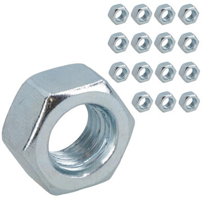 M10 x 1.5mm Hex Full Nut Fastener Hexagonal Metric Nuts Grade 8 Zinc ...
