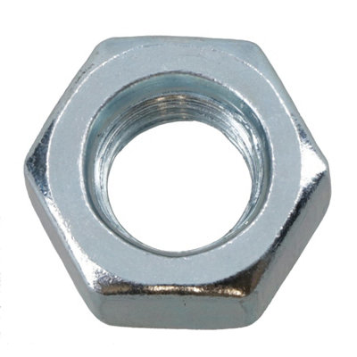 M10 x 1.5mm Hex Full Nut Fastener Hexagonal Metric Nuts Grade 8 Zinc ...