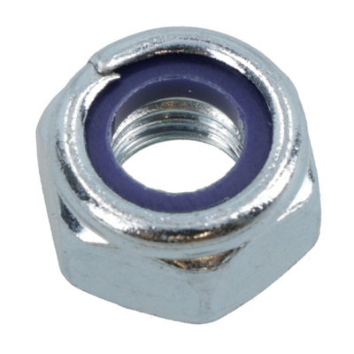 M10 x 1.5mm Nyloc Nut Fastener Hexagonal Metric Nuts Grade 8 Zinc ...