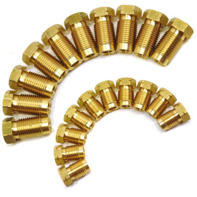 M10 x 1mm Short Male and Female Brass Brake Pipe Fittings for 3/16 ...