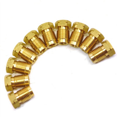 M10 x 1mm Short Male and Female Brass Brake Pipe Fittings for 3/16 ...