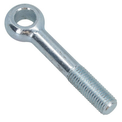 M12 80MM EYE BOLT SINGLE BOLT ZINC PLATED THREADED RINGS DIN444 ...