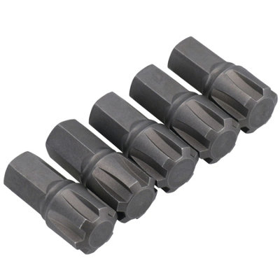 Buy M13 Male Short (30mm) Ribe Bit 5 Pack With 10mm Hex End S2 Steel ...