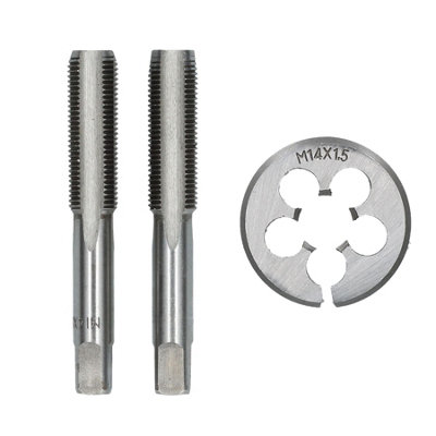 M14 x 1.5mm Metric Tap and Die Tungsten Steel Taper and Plug
