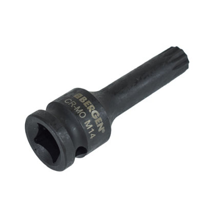 M14 x 78mm Impacted Impact Extra Long Spline Bit 1 2 Drive Male Socket
