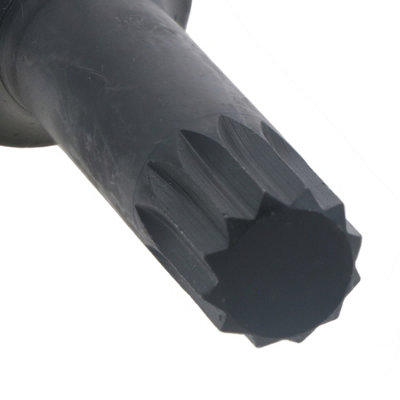 M14 x 78mm Spline Bit Triple Square Impacted Extra Long 1/2" Drive Male ...