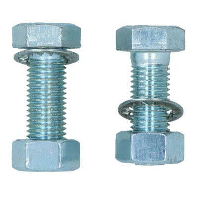 M16 (16mm) x 45mm High Tensile Tow Bar Ball Fixing Bolts Washers + Nuts ...