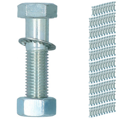 M16 (16mm) x 65mm High Tensile Tow Bar Ball Fixing Bolts Washers + Nuts ...