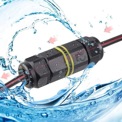 M16 3 Pin IP68 Waterproof Junction Box Cable Case Electrical Connector 240V
