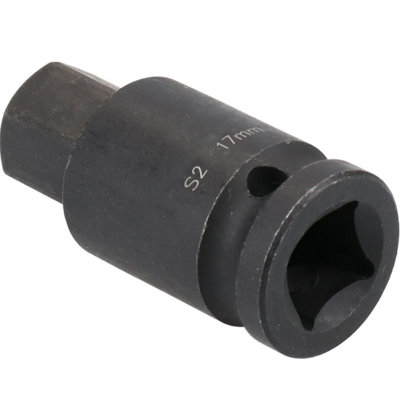 M17 x 55mm 1 2 Drive Short Impact Impacted Allen Hex Key Socket