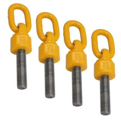 M24 x 120mm Swivel Rotating Lifting Point Eye Bolt With Ring 3.15 Ton ...