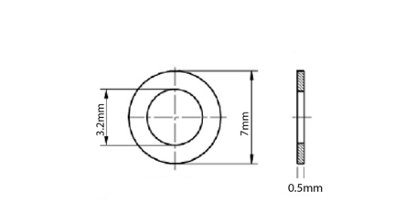 M3 (3mm) - Pack of 50 - DIN 125 A - Metric Solid Brass Flat Washers - E04B