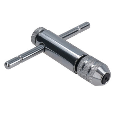 M3-M8 Ratchet Tap Wrench Holder Grip T Bar Handle Reversible