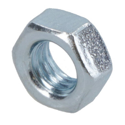 M5 x 0.8 Hex Full Nut Fasteners Hexagonal Metric Nuts Grade 8 Zinc ...