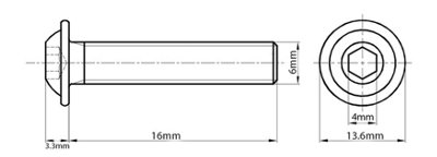 M6 (6mm x 16mm) - Pack of 50 - ISO 7380-2 - High Tensile Zinc Steel 10. ...