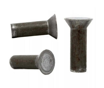 M6 (6mm x 28mm) - Pack of 50 - DIN 661 Solid Steel Countersunk Head Rivets D07BCD