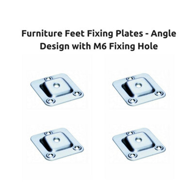 M6 Furniture Fixing Plates Angle Design Ideal For Furniture Feet or ...