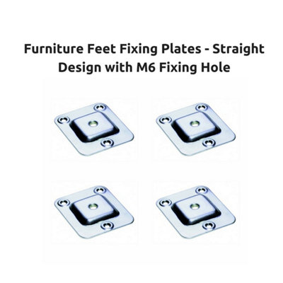 M6 Furniture Fixing Plates Straight Flat Design Ideal for Furniture ...