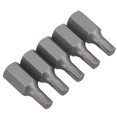 M6 Male Short (30mm) Ribe Bit 5 Pack With 10mm Hex End S2 Steel Bergen