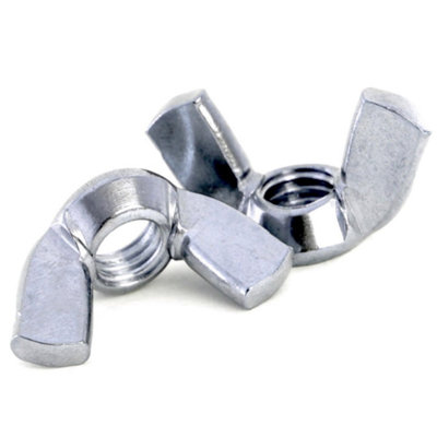 M6 Premium Butterfly Wing Nut Steel (Pack of 10) Zinc Plated DIN 315 ...
