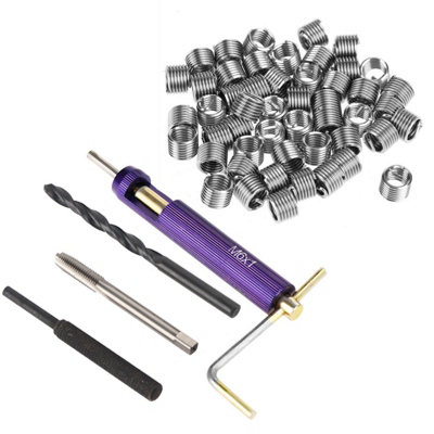 M6 Stainless Steel Thread Repair Kit with Wire Thread Inserts and Tool Set