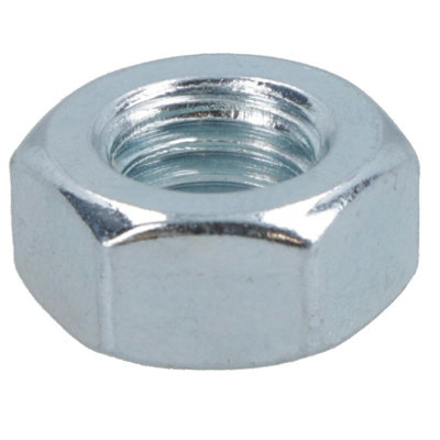 M6 x 1.0mm Hex Full Nut Fastener Hexagonal Metric Nuts Grade 8 Zinc ...