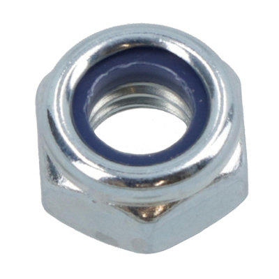 M6 x 1.0mm Nyloc Nut Fastener Hexagonal Metric Nuts Grade 8 Zinc Plated 5pk
