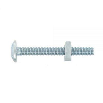 M6 x 40 ROOFING BOLTS & NUTS BZP (200)
