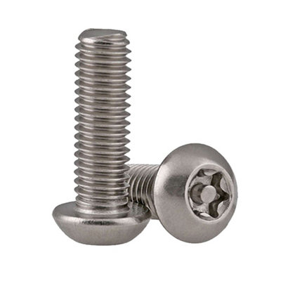 M6 x 40mm Torx Button Head Security Bolt Stainless Steel A2 Pack of 100