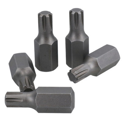 M7 Male Short (30mm) Ribe Bit 5 Pack With 10mm Hex End S2 Steel Bergen