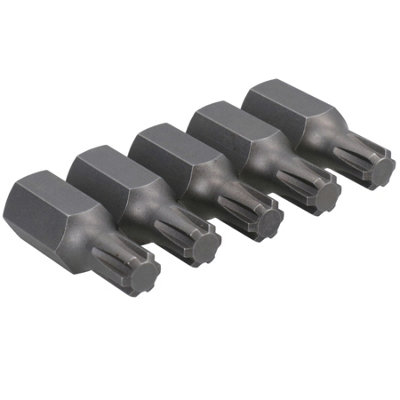 M7 Male Short (30mm) Ribe Bit 5 Pack With 10mm Hex End S2 Steel Bergen
