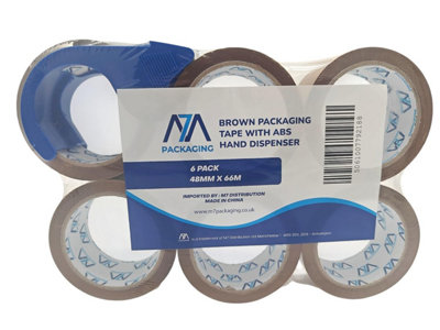 M7 Packaging Heavy Duty Packaging Tape, 48mm x 66m 45 microns, 6 Rolls ...