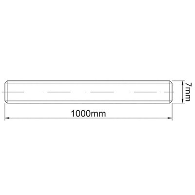M7 x 1 Metre (100cm) - Pack of 4 - DIN 976 - Metric Threaded Rod 8.8 ...