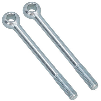 M8 100mm Eye Bolt 2 Pack Zinc Plated Threaded Rings DIN444 Catenary Wire