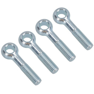 M8 40mm Eye Bolt 4 Pack Zinc Plated Threaded Rings DIN444 Catenary Wire
