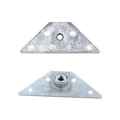 M8 8mm Triangular Heavy Duty Table Leg Feet Mounting Fixing Furniture ...