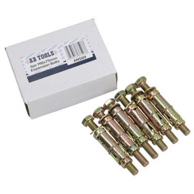 M8 8mm x 75mm Expansion Rawl Bolt for Masonry Sleeve Anchors Fastener 6pk