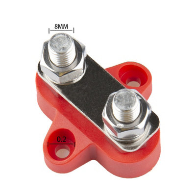 M8 Battery Terminal Block Connector Kit for DC 12V/24V Cars and Boats ...