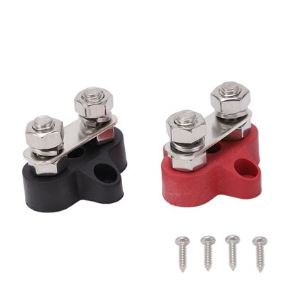 M8 Battery Terminal Block Connector Kit for DC 12V/24V Cars and Boats ...